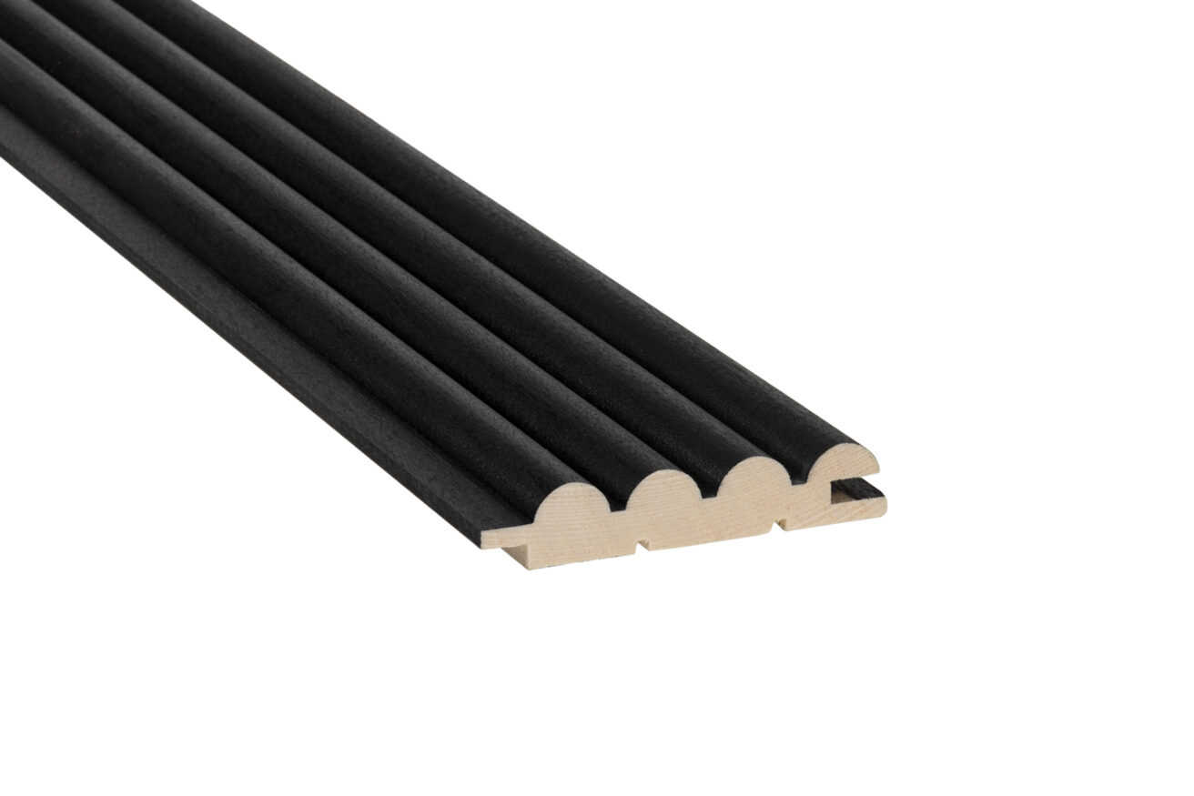 Wall panel SRP Aspen, Black - Thermory