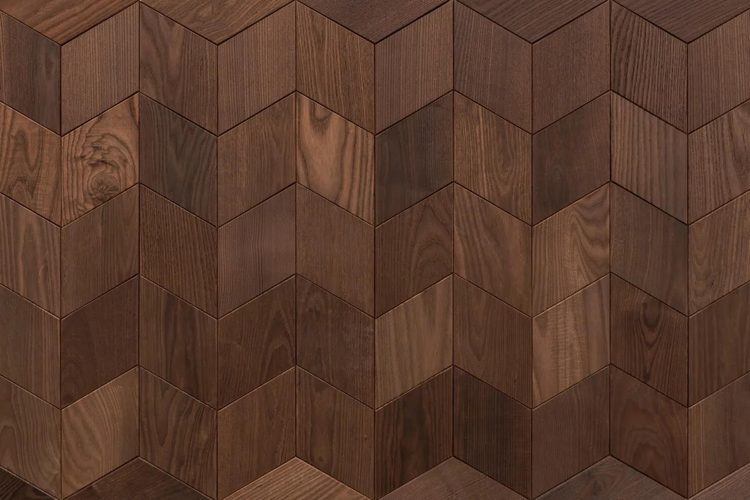 Decor Rhomb tiles thermo-ash - Thermory